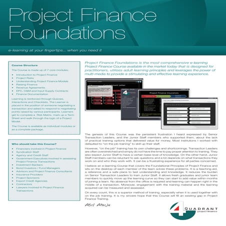 Project Finance Foundations Brochure | PDF