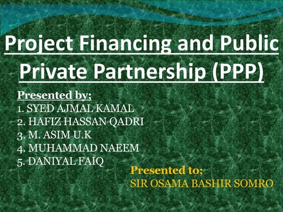 introduction to public private partnership | PPT