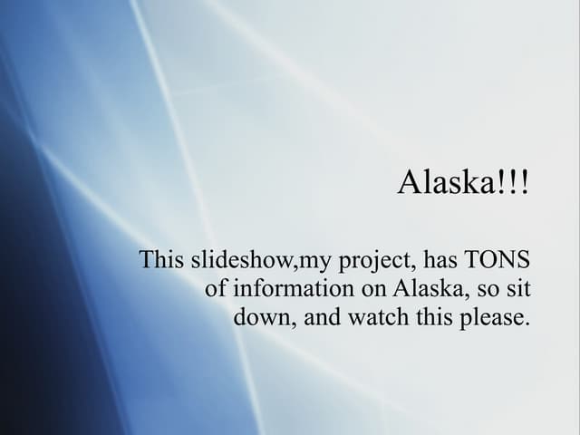 Alaska Presentation | PPT