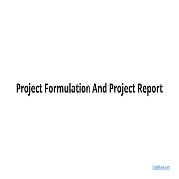Project Formulation And Project Report.pptx