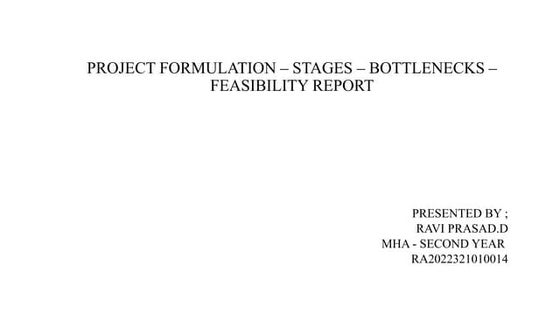 3. Pre-feasibility Study.pptx of project | PPTX