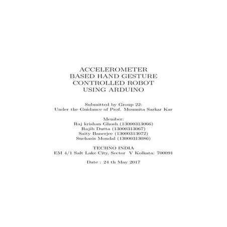 Accelerometer Based Hand Gesture Controlled Robot Using Arduino Pdf 2550