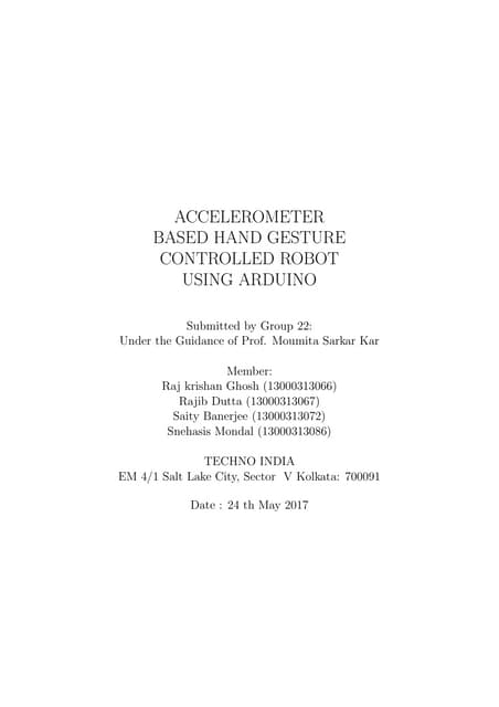 Accelerometer Based Hand Gesture Controlled Robot Using Arduino Pdf 2550