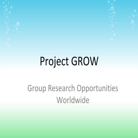 Project GROW! | PDF