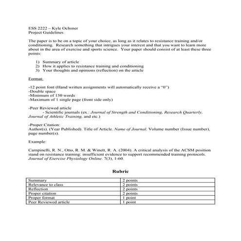 Project Guidelines | PDF