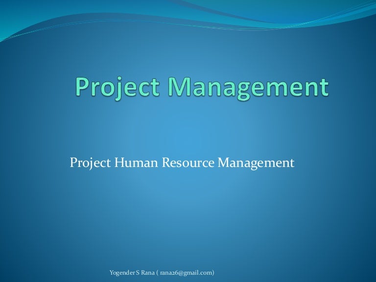 Project human resource management