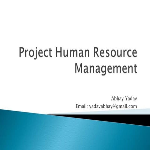 Project Human Resource Management | PPTX