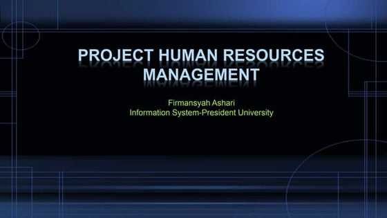 Project human resource management | DOCX