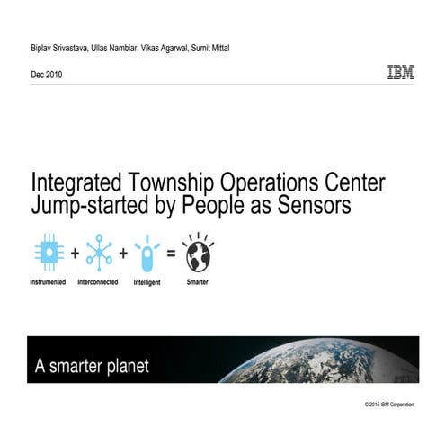Jumpstarting an Integrated Township Operations Center (Smart City ...