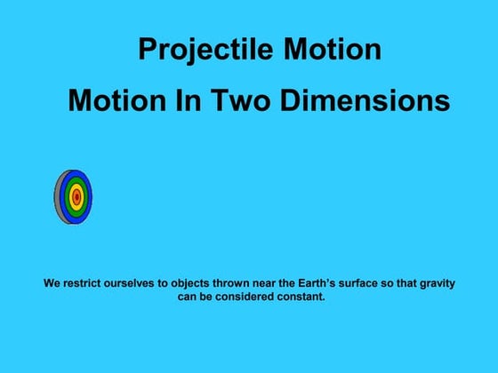 Projectile Motion At An Angle Grade 9 Physics Physics Notes Ppt