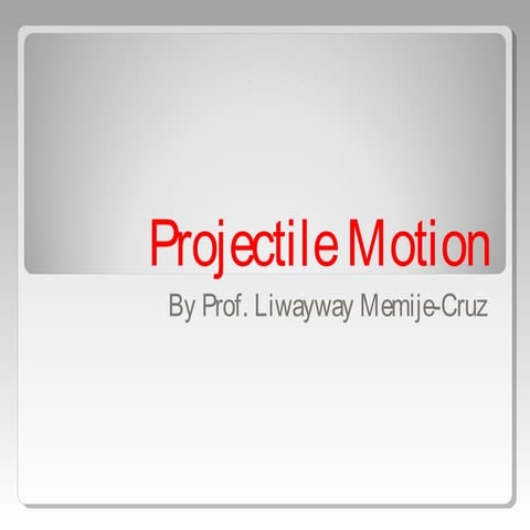 Projectile motion | PPT