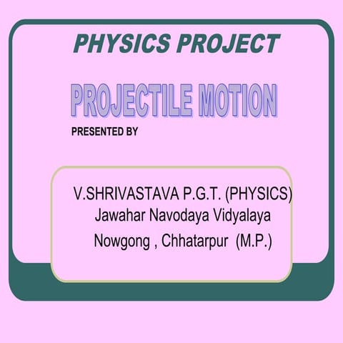 Projectile motion | PPT