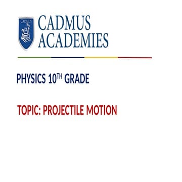 Projectile motion of a particle-Physics-10th Grade.pptx
