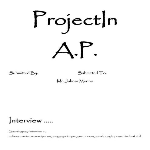 Project in ap | DOCX