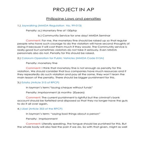 Project in AP | DOCX
