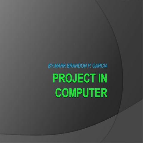 PROJECT IN COMPUTER | PPTX