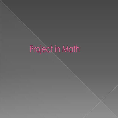 Project in math | PPTX