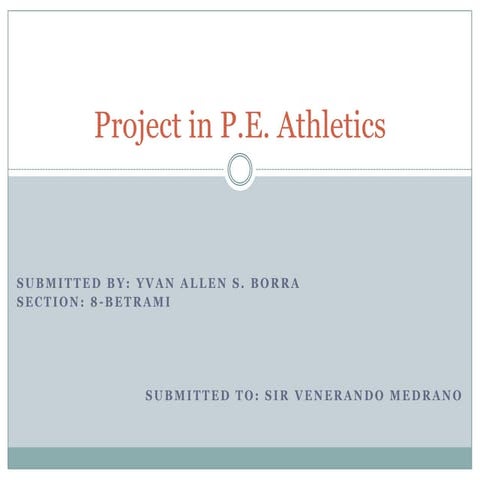 Project in PE | PPTX