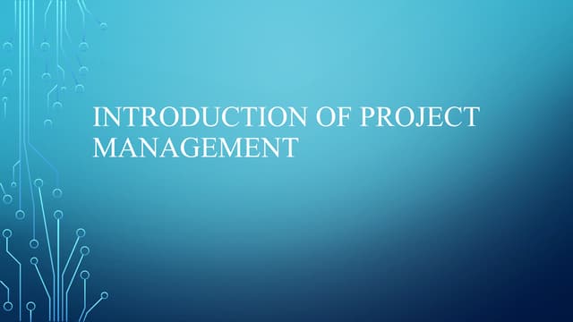 Project management PPT | PPTX
