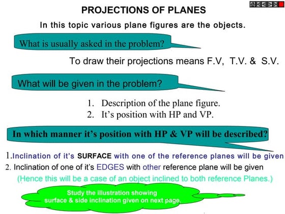 Projection of Planes- Engineering Graphics | PDF | 3-D Graphics ...