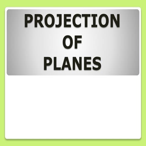 Projections of Planes | PPSX