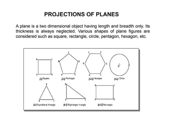 Projection of Planes- Engineering Graphics | PDF | 3-D Graphics ...