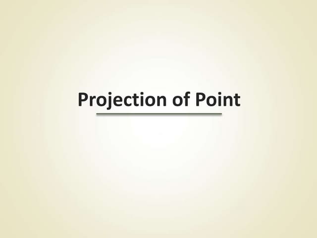 Engineering Graphics Projection Of Points And Lines Ppt