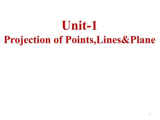 Unit ii projection of points | PDF