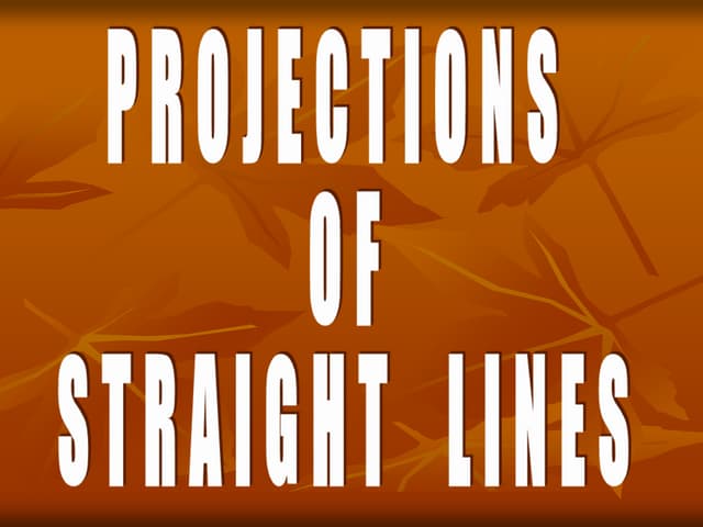 Projection Of Lines New Ppt