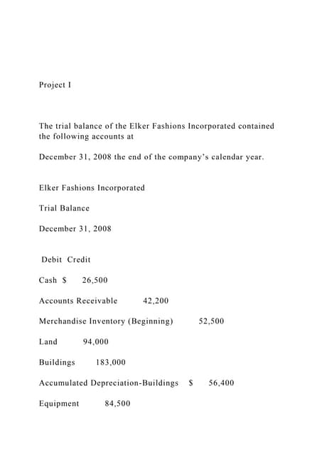 Worksheet for a Merchandising Business.ppt