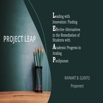 Project LEAP Para sa mga Pampublikong Pa | PPTX