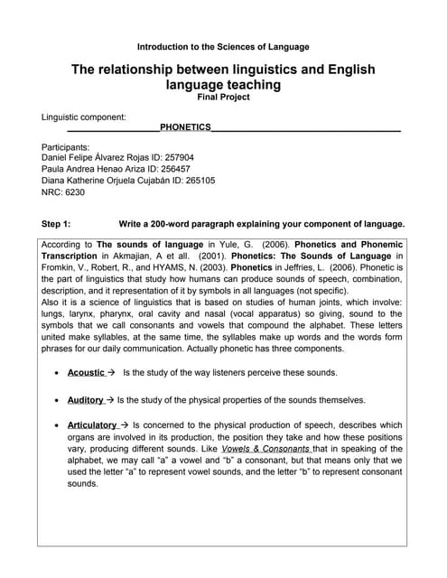 Features of pronunciation | PDF