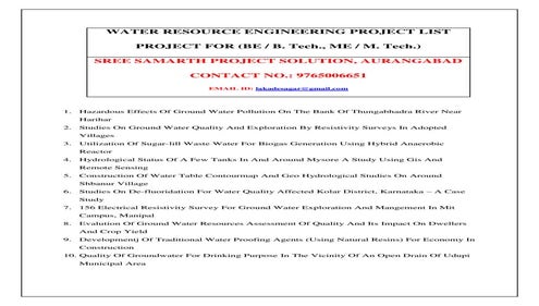 Civil Engineering Projects For Btech Students
