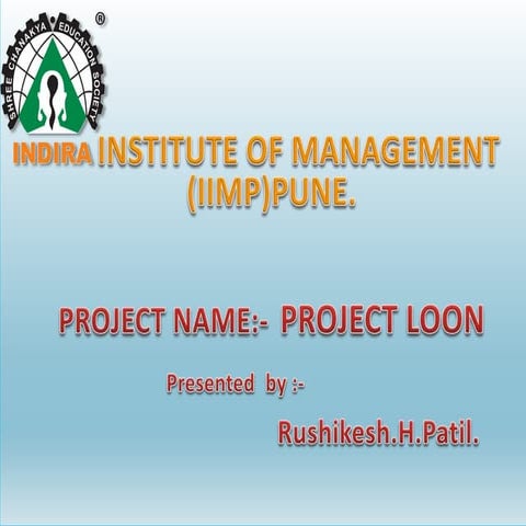 Presentation project loon of Google | ODP