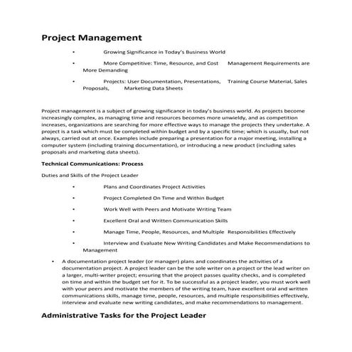 Project management.docx communictionLecture notes Training for Trainers ...