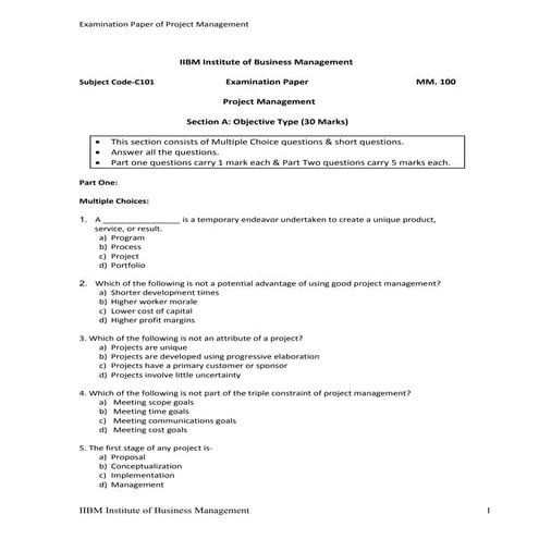 Project management | PDF