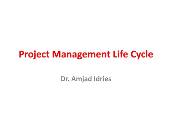 Project management and project life cycle | PPTX | Business | Business ...