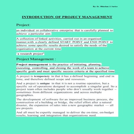 Project management | PDF