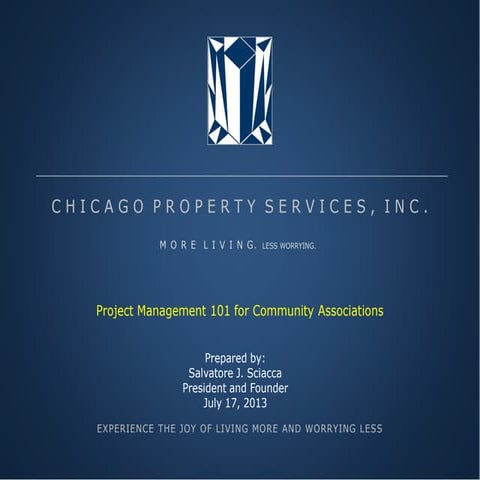 Project management 101 for Community Associations | PPT