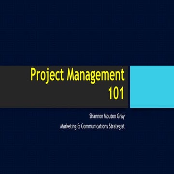 Project Management 101 | PPTX