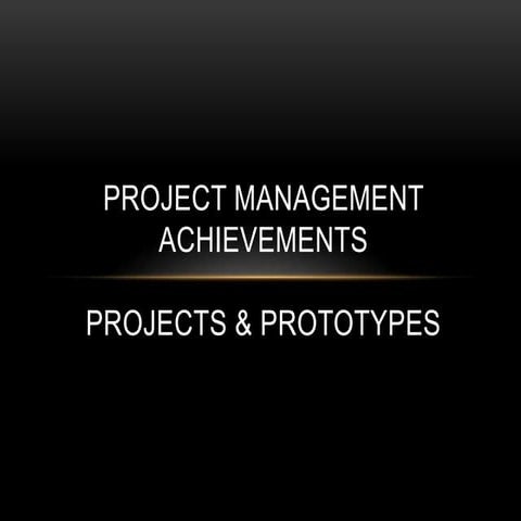 Project Management Achievements | PPTX