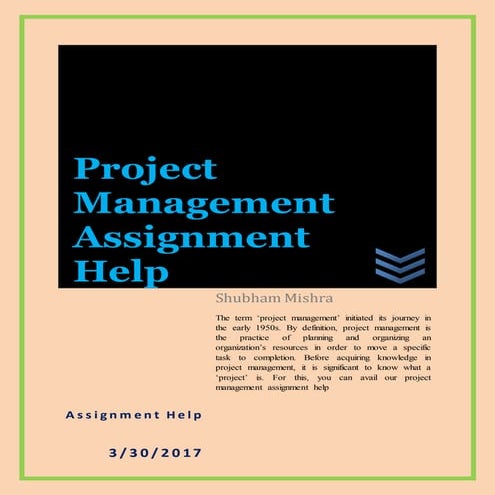 Project management assignment help | PDF
