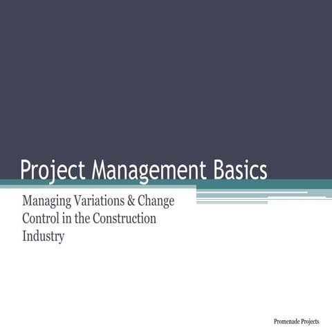 Project Management Basics Variations And Change Control Top 10 Change