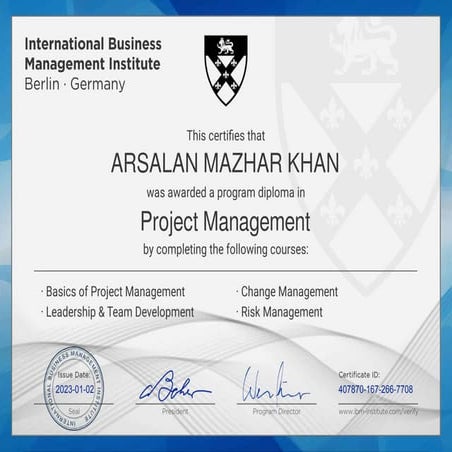 Project Management Professional Diploma | PDF