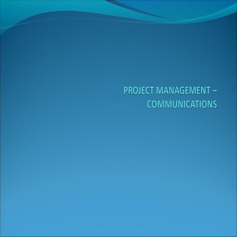 Project management communications mp | PPT