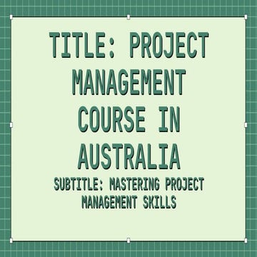Project management Course in Australia.pdf