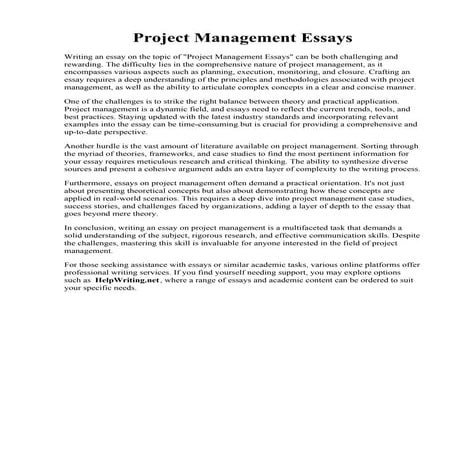 Project Management Essays.pdf