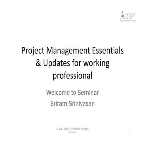 Project Management Essentials | PDF