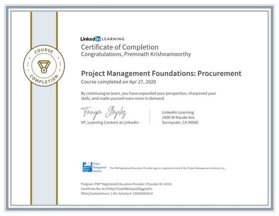Dr. Mustafa Degerli - 2019 - Project Management Foundations Procurement | PPT