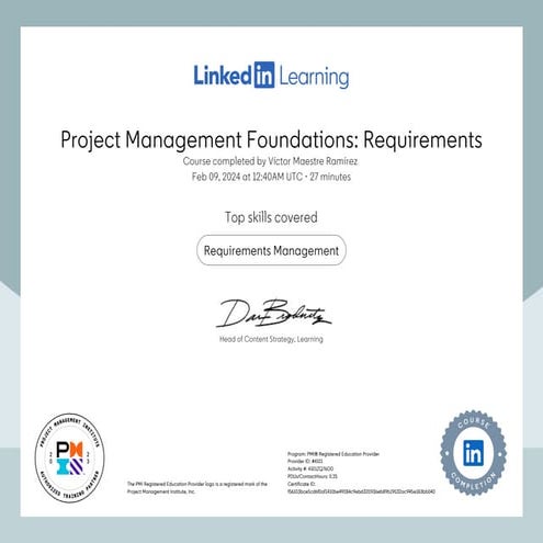 Project Management Foundations: Requirements | PPT